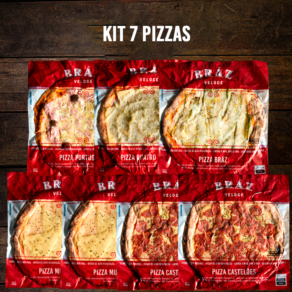 Kit 7 Pizzas Bráz Veloce